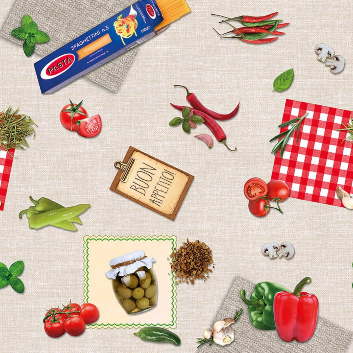 140cm Turkish PVC tabling with flannel backing | 116A – EDURA