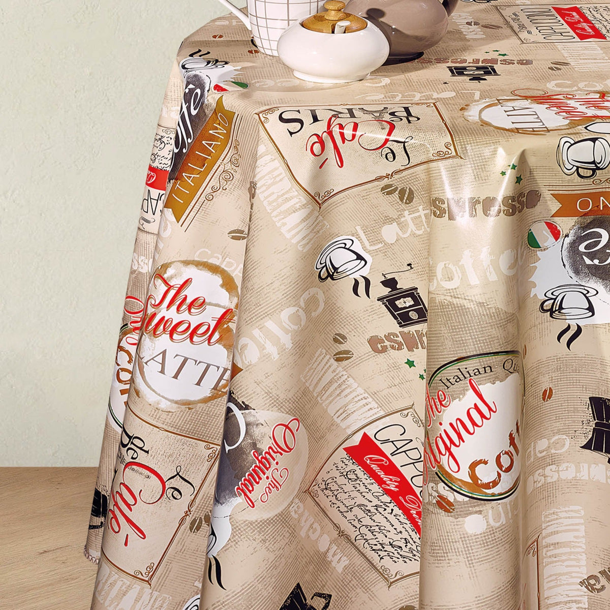 140cm Turkish PVC tabling with flannel backing | 99A – EDURA