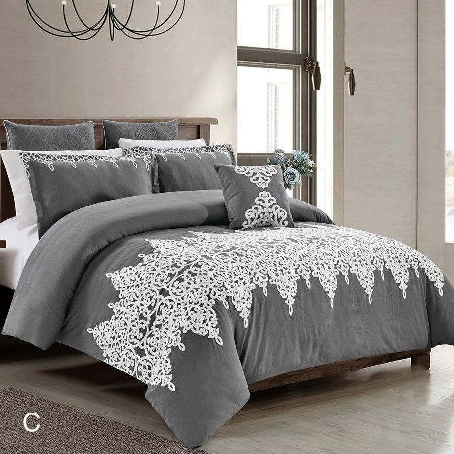 Designer Carleton Embellished Duvet Cover Set | C (Assorted sizes) – EDURA