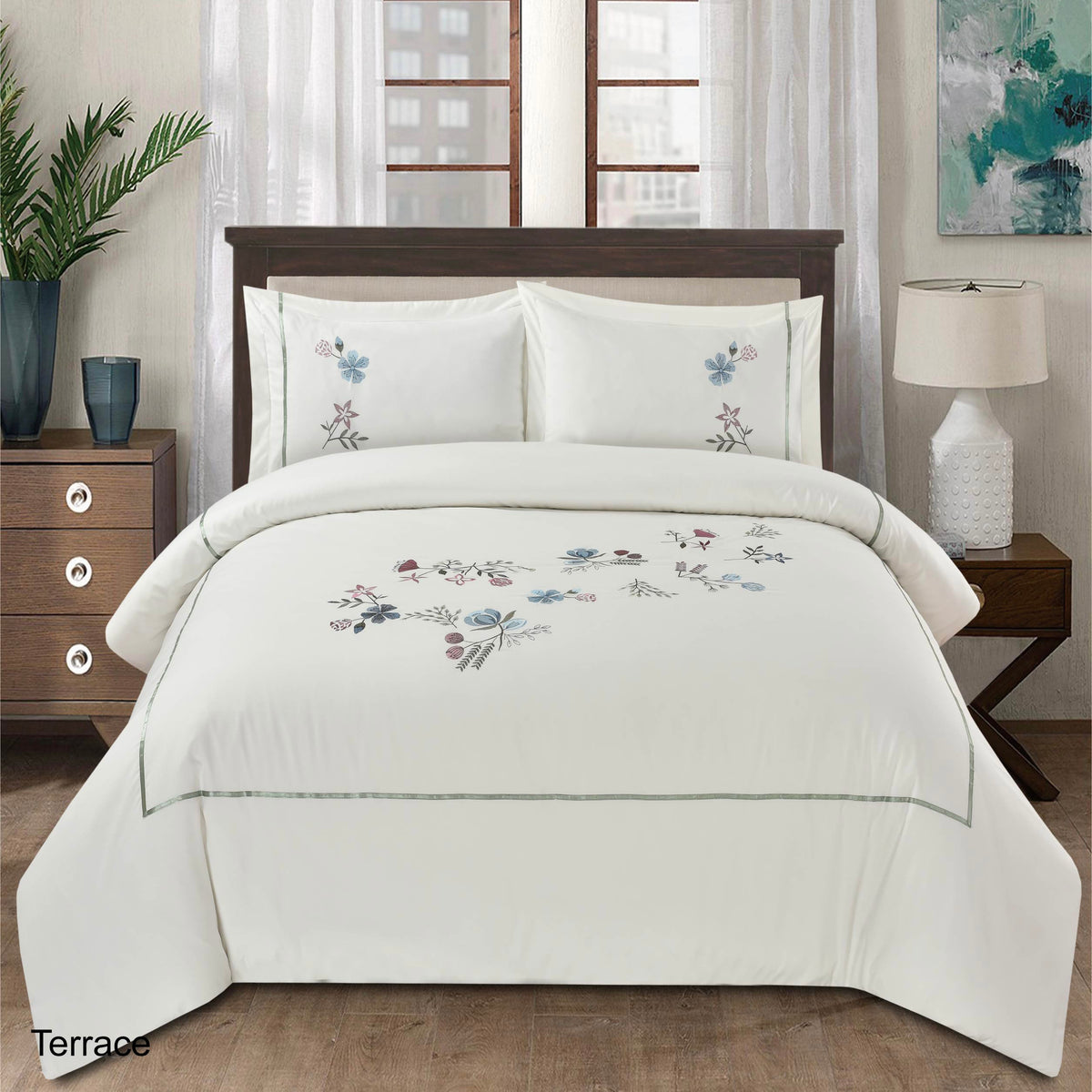 Carleton Embellished Duvet Cover Set | Terrace (Queen/ King) – EDURA