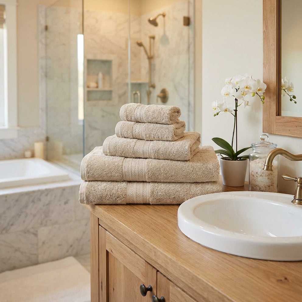 Lux Plus 500gsm Beige Towels | Assorted Sizes – EDURA