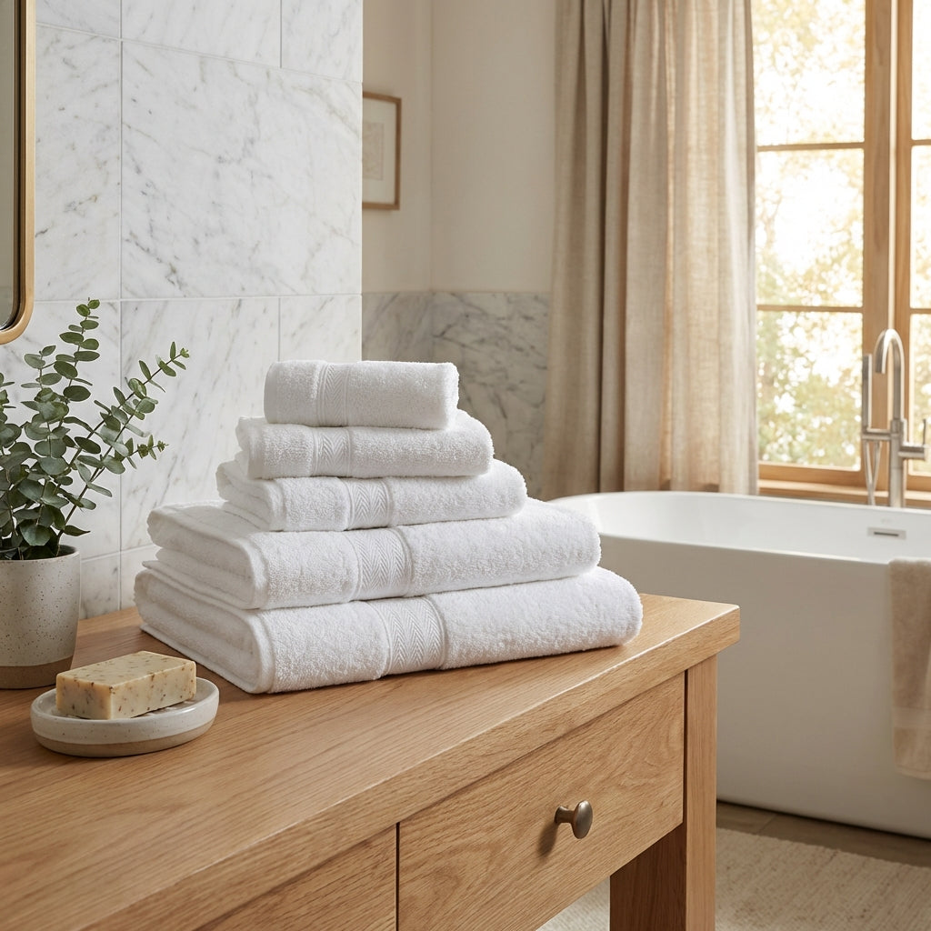 Lux Plus 500gsm White Towels | Assorted Sizes – EDURA
